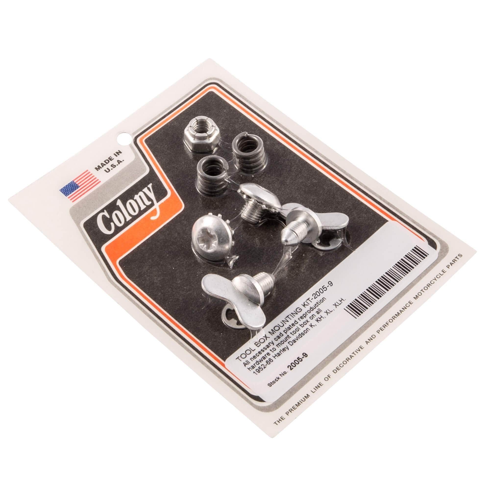 Colony #2005-9 Tool Box Mounting Kit 1952-1966 HD K/KH/XL/XLH CAD ...