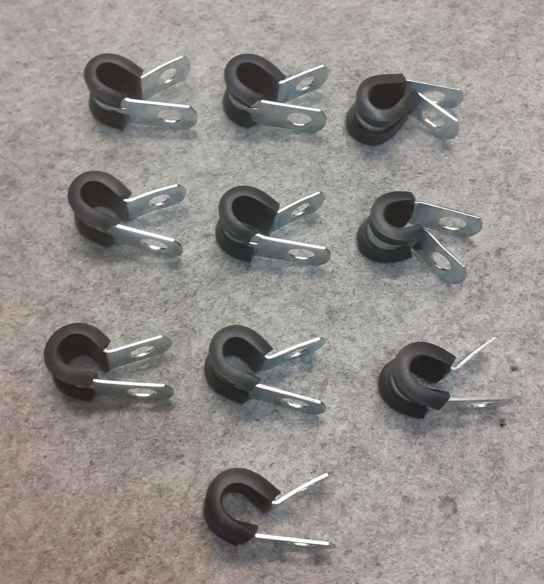P CLIPS RUBBER LINED FOR TUBE 5/16" ( 8 MM ) OD TUBE / CABLE FIXING X ...
