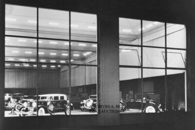 Auburn Automobile Company 1932 showroom at night auto photo factory ...