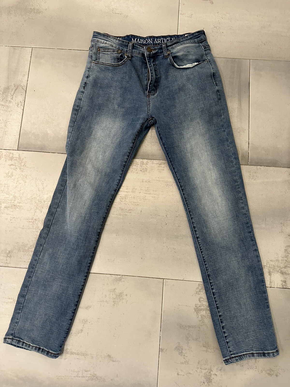 Maison Article Johnny Straight Leg Cut Size 34/32 - Gem