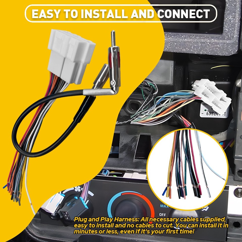 For CHEVY Car Radio K1500/K2500/K3500 Wiring Converter Harness&Antenna ...