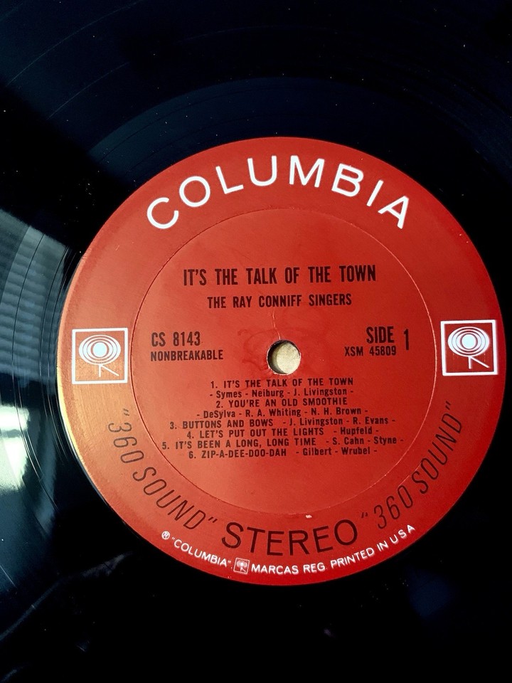 THE RAY CONIFF SINGERS COLUMBIA RECORDS VINYL LP# CS8143 | eBay