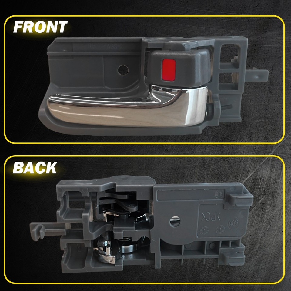 Pair Gray Inside Chrome Inner Handle 03-08 Door Interior Fit Fit ...