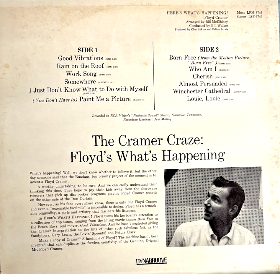 Floyd Cramer HERE'S WHAT'S HAPPENING LP RCA Victor LPM3746 Mono Tested ...