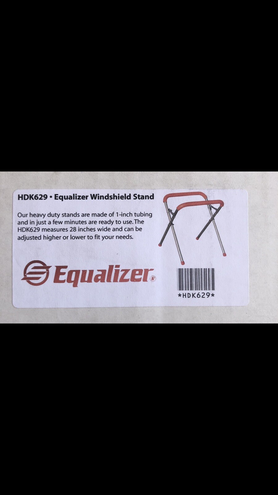 HDK629 • Equalizer HEAVY-DUTY WINDSHIELD STAND. Holds 150- 200 lbs. for ...