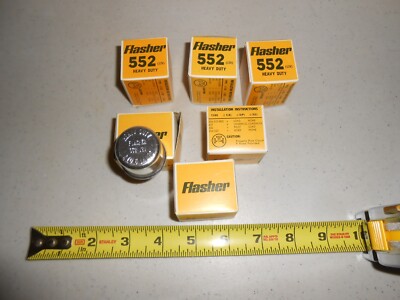 NEW SET OF 6 FLASHER 552 HEAVY DUTY 2 TERMINAL SIGNAL FLASHER 12 VOLT ...