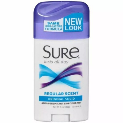 6 Pack Sure Original Anti Perspirant Deodorant Long Lasting Regular ...
