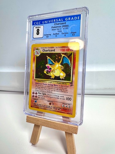 Pokemon - Charizard Holo Rare (Base Set 2, 2000) - Graded CGC 8 | eBay
