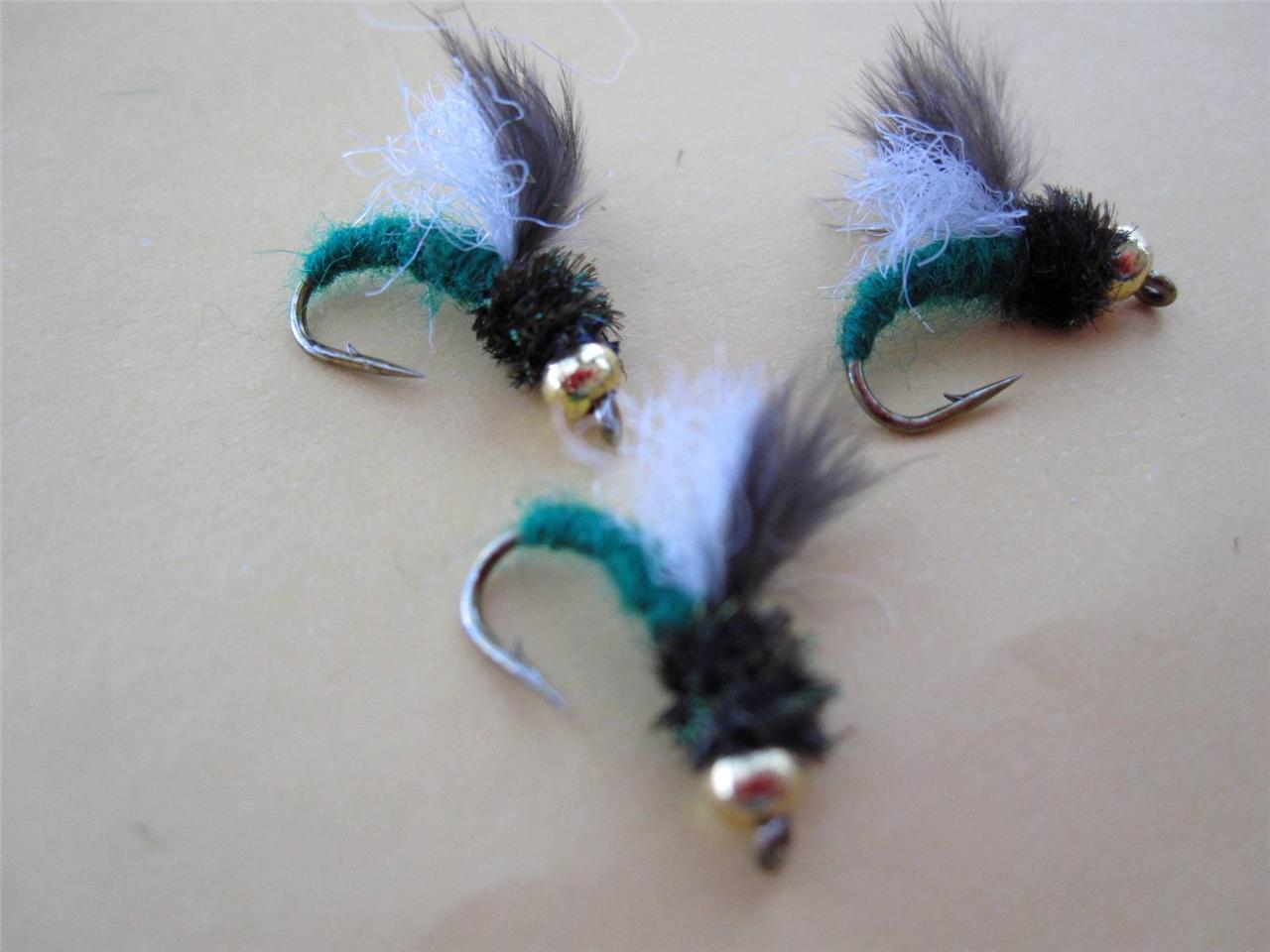 1 DZ D-3 BEAD HEAD CADDIS EMERGER CDC'S (COLOR & SIZES AVAILABLE ...