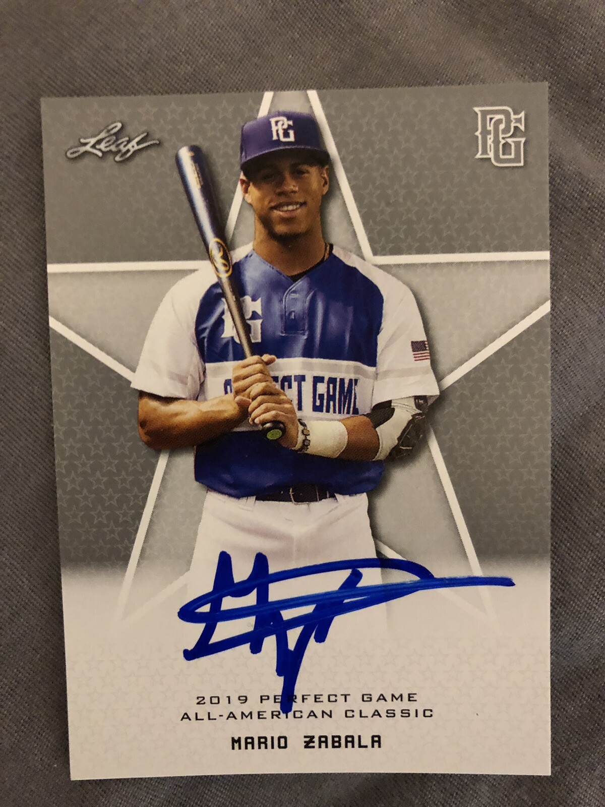 Mario Zabala Signed Autographed Perfect Game All American Class Card ...