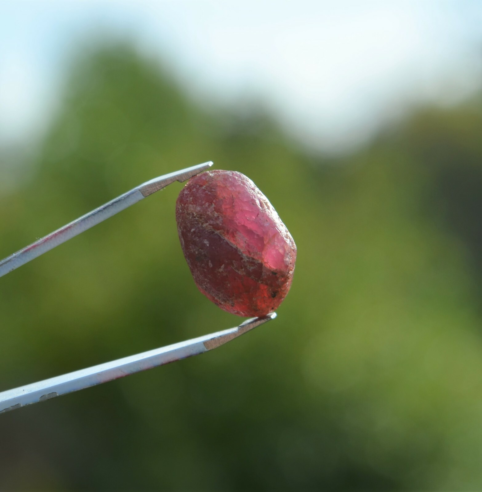 Rubis brut de Madagascar 17,60ct rough red ruby corindon unheated ...