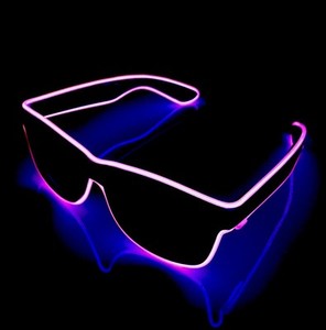 Purple Neon Sunglasses EDM Festival Party Cool Funky LED Light Up Sun ...