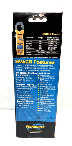 Fieldpiece SC260 Compact Clamp Meter for sale online | eBay