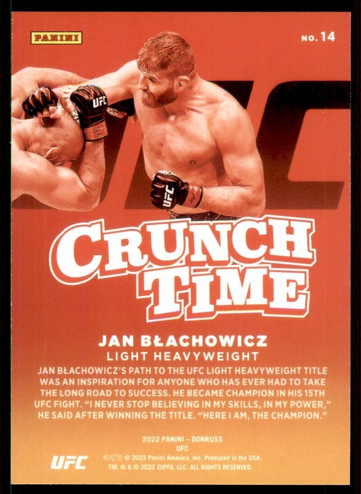 2022 Donruss UFC Crunch Time Press Proof Silver #14 Jan Blachowicz | eBay