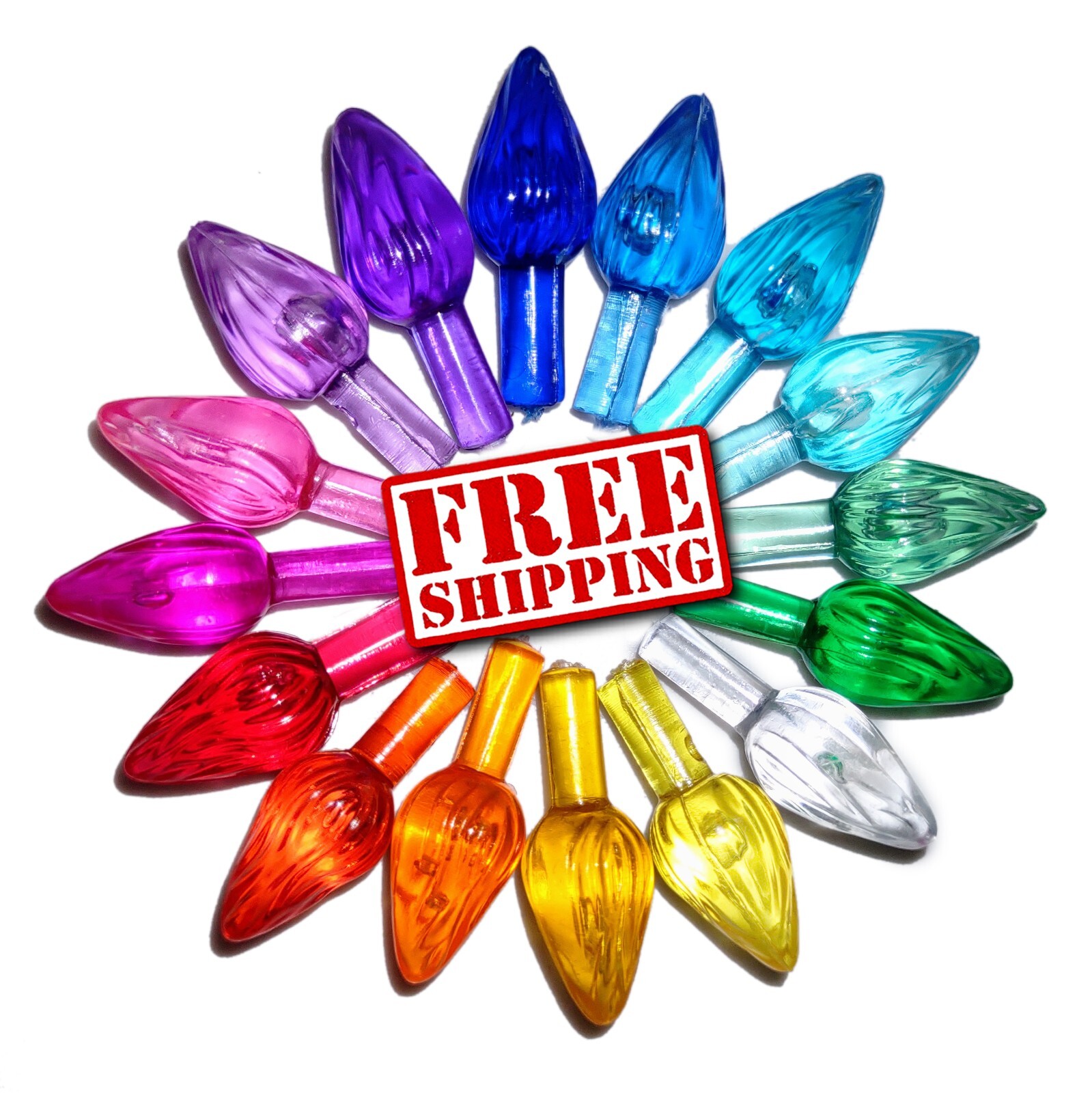 Set of 16 Colors of Medium Twist Light Bulbs for Vintage Ceramic ...