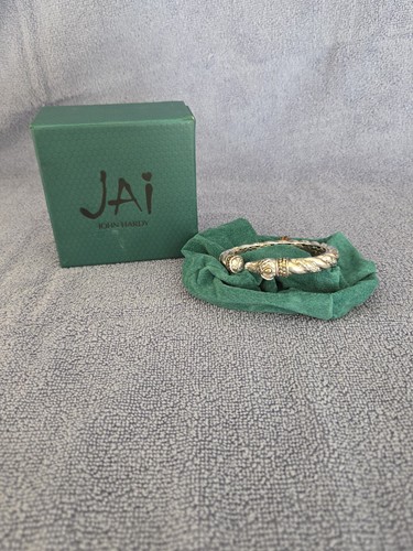 Heavy John Hardy Jai Sterling Silver & 14K Gold Alligator Hinged ...