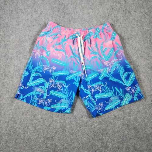 Chubbies Swim Trunks Mens Large 7" Inseam Tiger Floral Animal Print ...