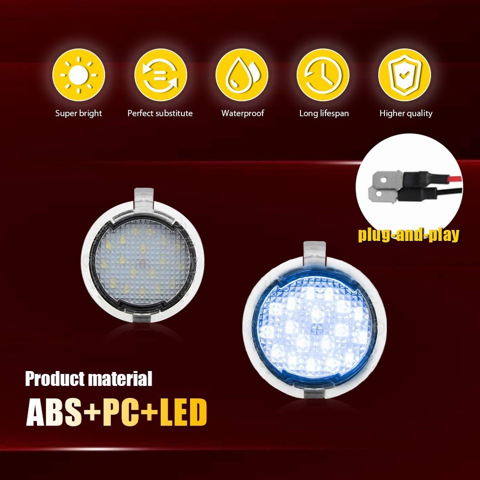 Ice Blue LED Side Mirror Puddle Light For Ford Fusion Gen 2 2014-2015 ...