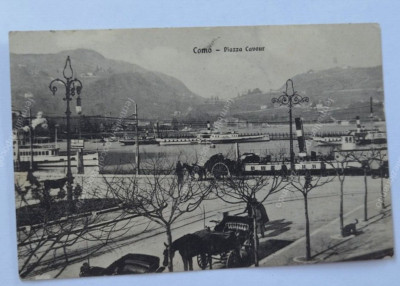 ce634 cartolina como citta' piazza cavour 1913 | eBay