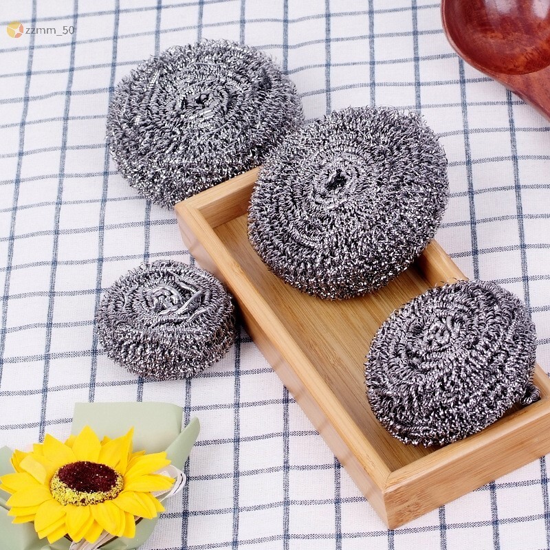Steel Wool Balls Cleaning Balls Stainless steel pot brush kitchen ...
