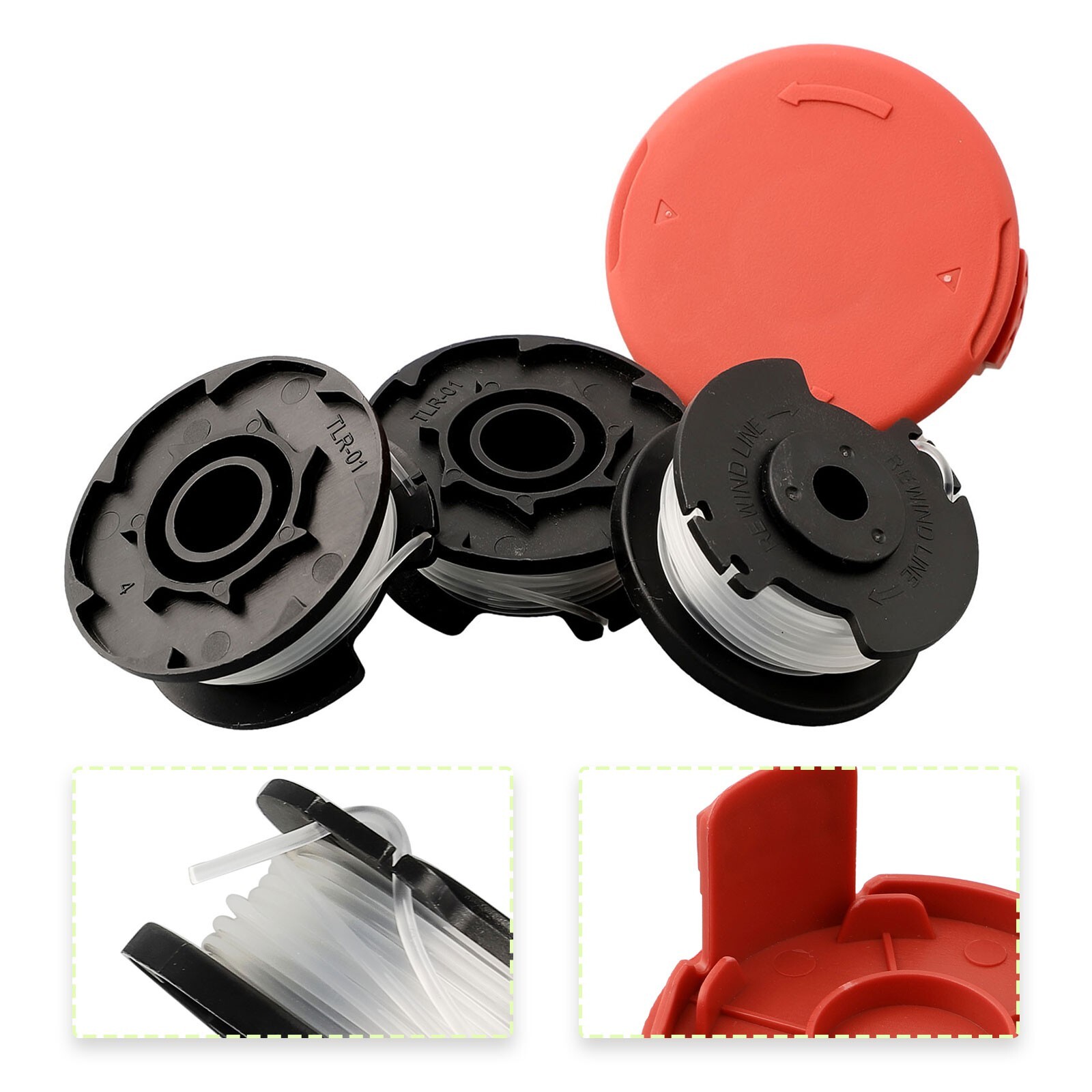 For Hyper Tough Trimmer Line & Cap Cover Set String Trimmer HT22-401-03 ...