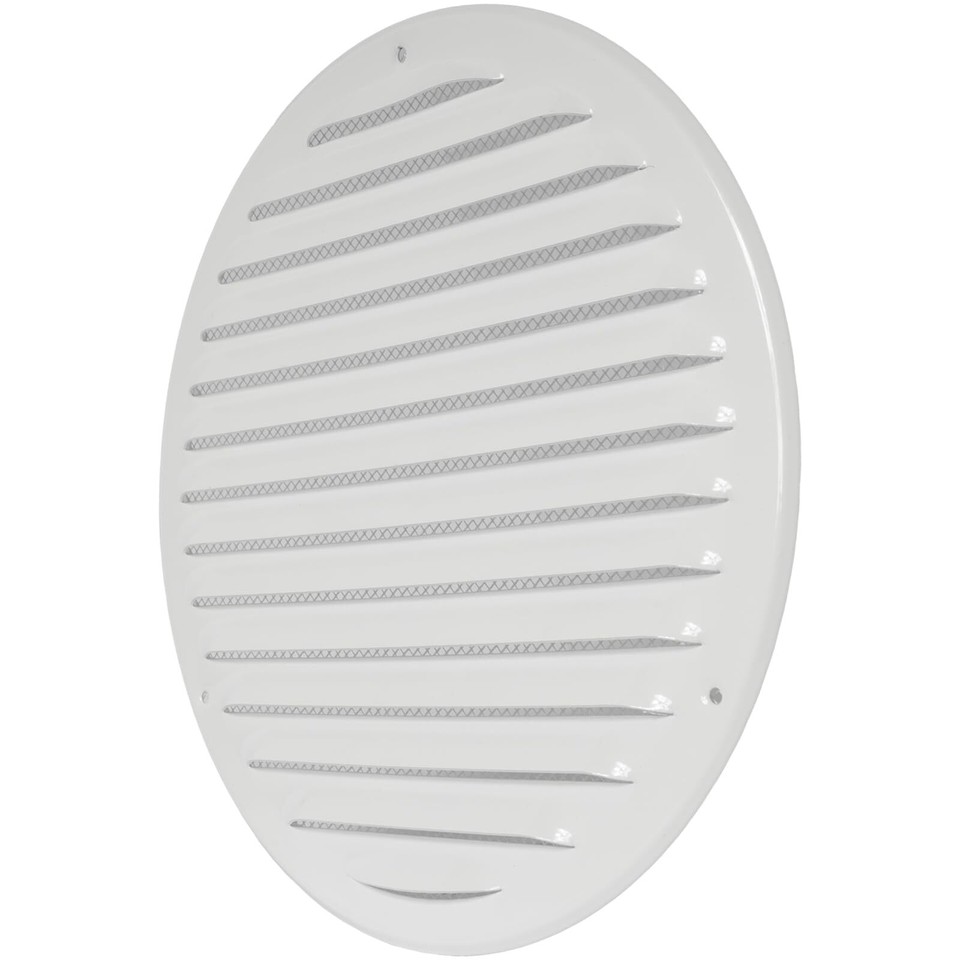 8'' Inch Metal White Vent Cover - Round Soffit Vent - Air Vent Louver ...