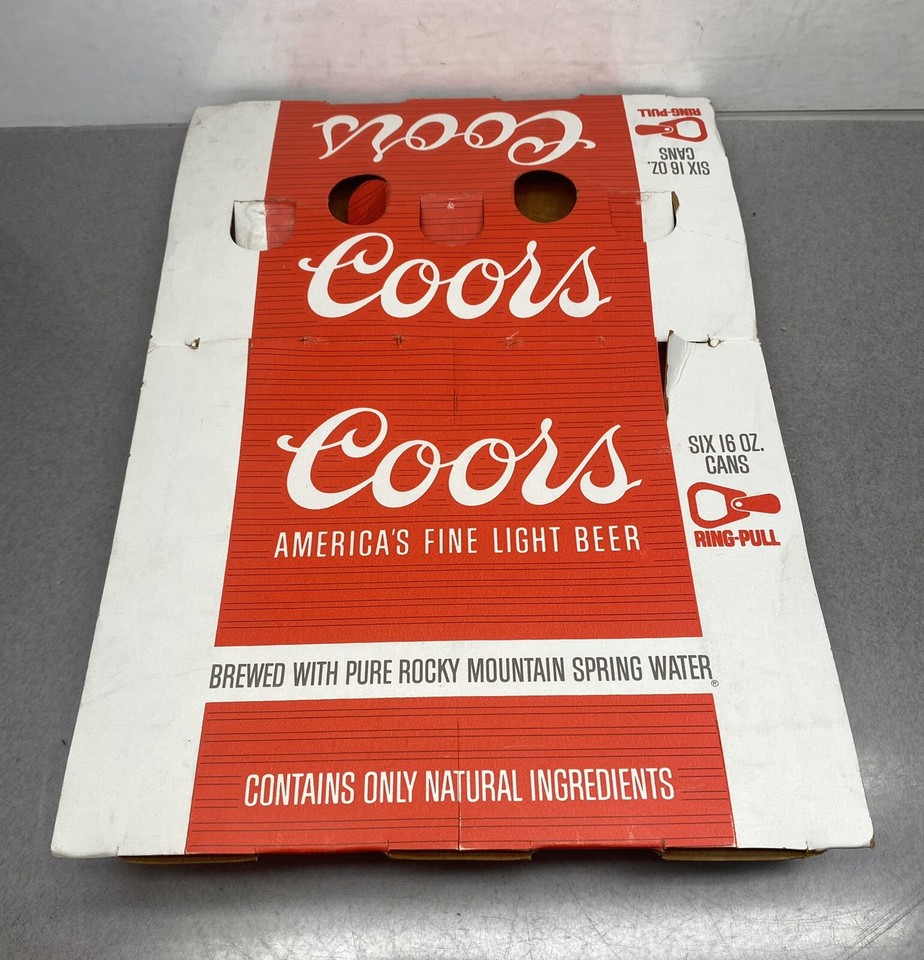 Vintage Coors Six Pack Cardboard Beer Can Carrier Holder | eBay