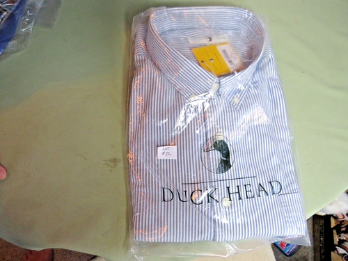DUCK HEAD BRAND MANS MEN VARSITY BLUE PINSTRIPE SHIRT XXL LONG SLEEVE ...