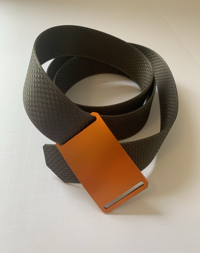 NEW Grip 6 Belt Foxtail Orange Buckle + Brown Nylon Web Strap One Size ...