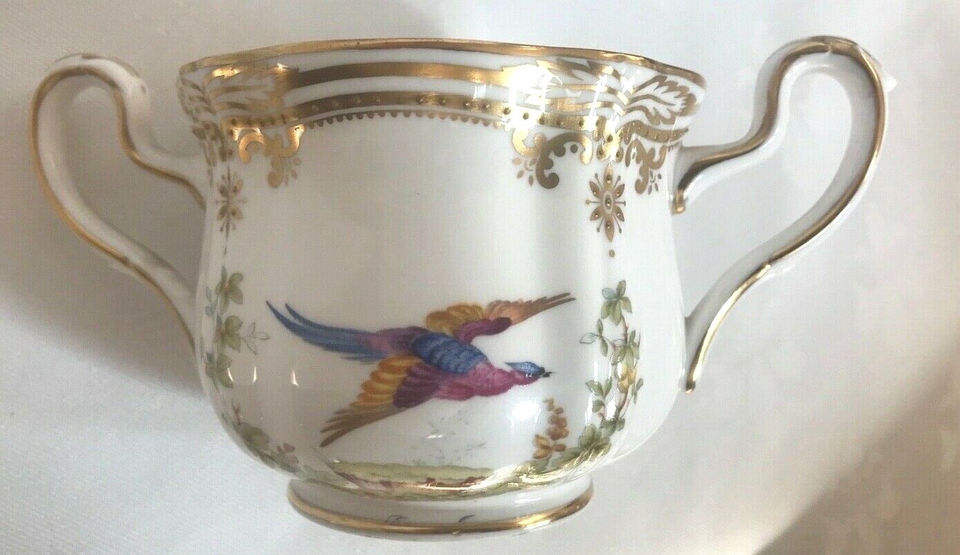 SPODE CHELSEA BIRD TURTLE SOUP CUP Chocolate Cup HANDLED F1652 RAISED ...