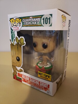 Funko Pop! Marvel #101 - Holiday Dancing Groot (Metallic, Hot Topic) | eBay
