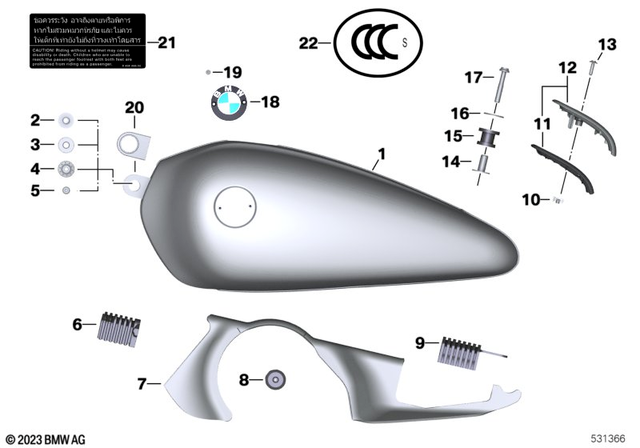 BMW R18 OEM FUEL TANK - GALAXY DUST - LIKE NEW | eBay