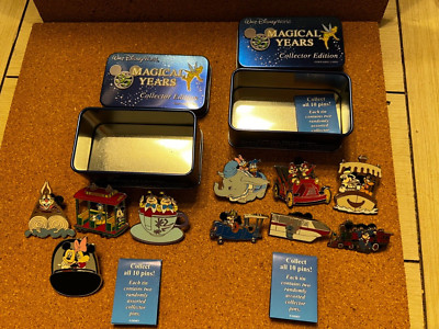 Disney 35 Magical Years Mystery Tin Box Complete 10 pin Set | eBay