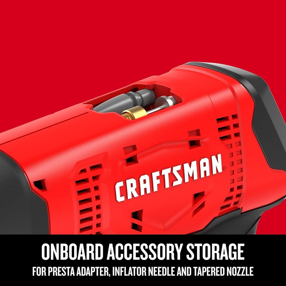 CRAFTSMAN V20 Cordless Tire Inflator, Up to 150 PSI, with Digital ...