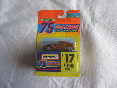 Matchbox 75 Challenge #17 Gold Ferrari 456 GT NIP | eBay