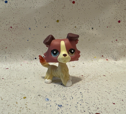 RARE LPS #1262. Nintendo Collie dog. Red and cream with blue and brown ...