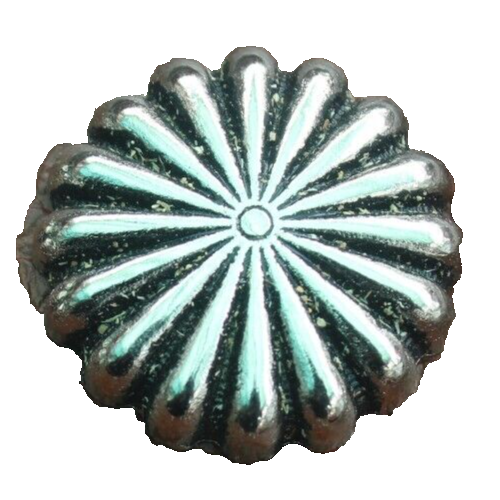 WESTERN ANTIQUED 1-1/2" SET 4 PCS NICKEL PINWHEEL CONCHOS WITH SCREWS ...