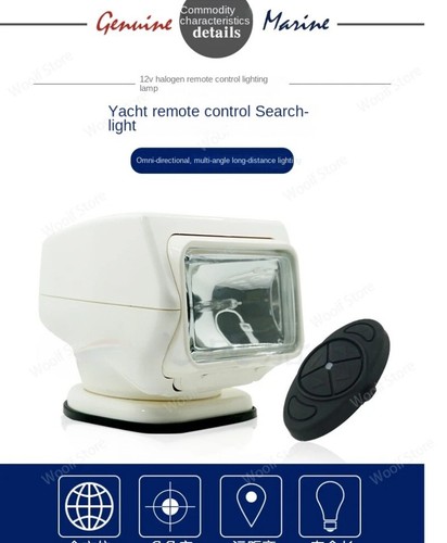 Wireless Remote Control Searchlight for Boats 360 Degree Rotating ...