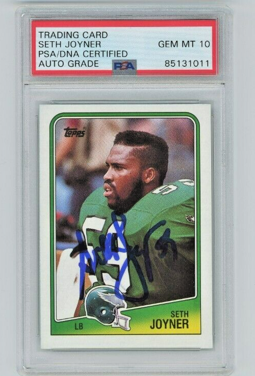 SETH JOYNER AUTO 10 PSA DNA Rookie 1988 Topps Football #245 Signed ...