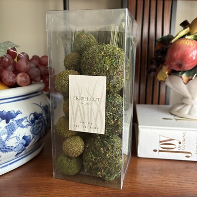 Pottery Barn Fresh Cut Potpourri Moss Balls Plantains Grass Sage Lime ...