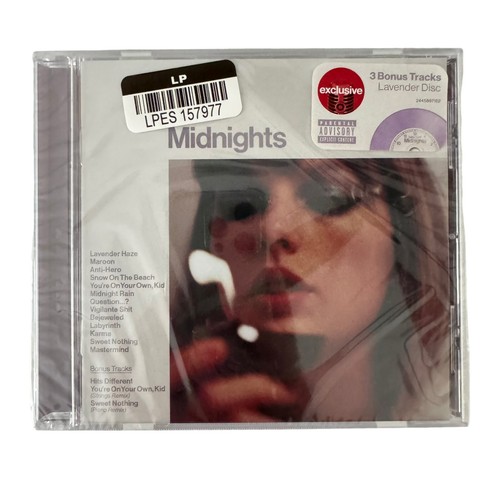 Taylor Swift Midnights CD Lavender Disc Target Exclusive 3 Bonus Tracks ...
