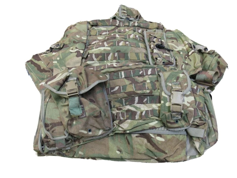 British Osprey Vest Cover Multicam Camouflage with Pouches BAD ZIPPERS ...