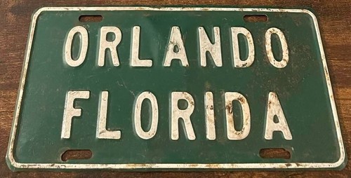 Vintage Orlando Florida Booster License Plate EMBOSSED STEEL | eBay