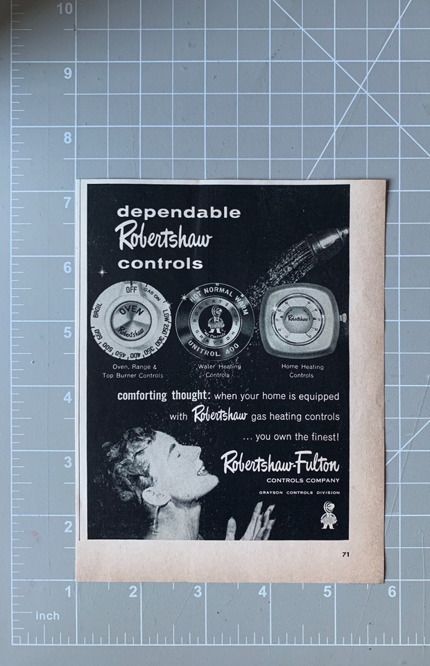 Robertshaw Fulton Controls Print Ad Vintage Advertisement Appliances ...
