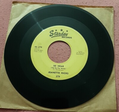 George Jones and Jeanette Hicks 45 So Near / Yearning Starday Records ...