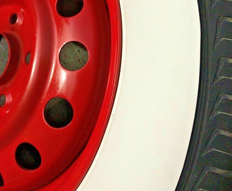For 15 Inch Rims 3'' Wide Whitewall Topper Tire Trim Insert Firestone ...