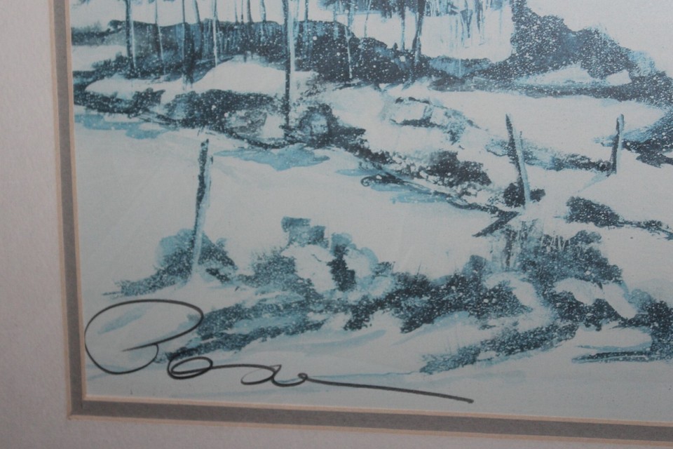 ED POSA VINTAGE TRAILS NATIVE SIGNED FRAMED MATTED REPRODUCTION PRINT ...