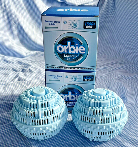 Set 2 Orbie Laundry Ball Eco Friendly Wash Ball & Detergent-Free Light ...