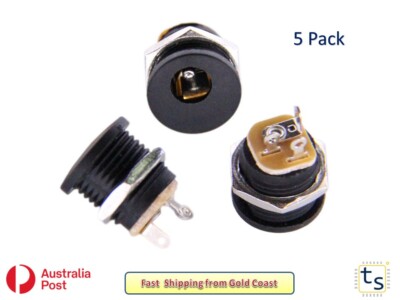 5pcs Female DC Power Supply Connector Socket Panel Mount Jack Plug 5 ...