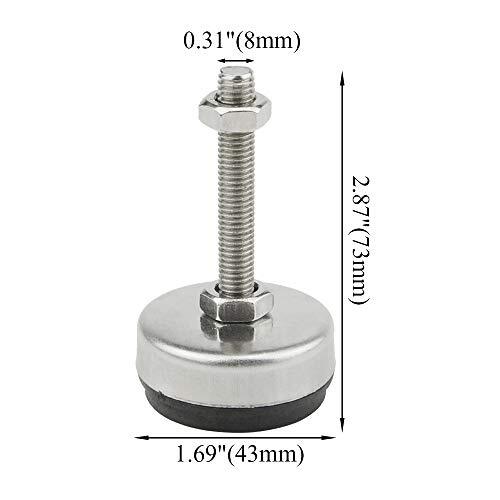 4PCS 3" Screw on Table Legs M8 Furniture Leveling Feet Heavy Duty ...